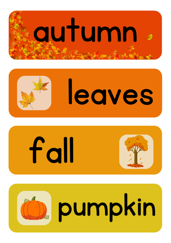 Autumn Topic word and writing resource | Teaching Resources
