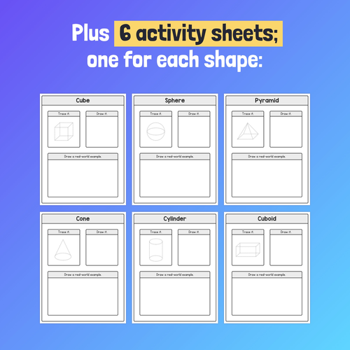 3D Shapes Worksheets | Cube, Sphere, Cylinder, & More — 3D Shapes Unit ...