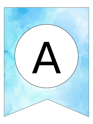 Editable watercolour bunting | Teaching Resources