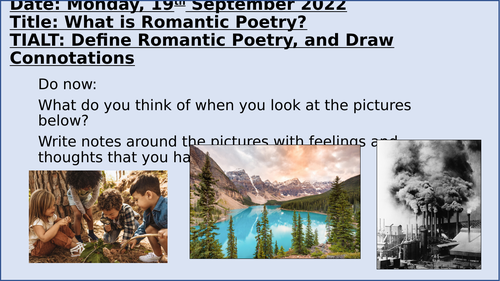 Intro to Romanticism (lower level) | Teaching Resources