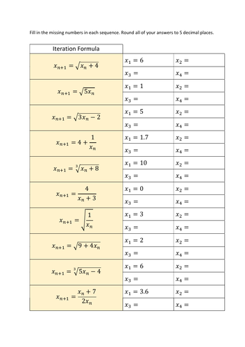 2 Iteration Worksheets Teaching Resources
