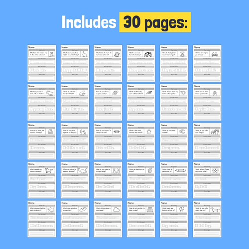 Funny Handwriting Practice | Simple Sentences, Daily Handwriting ...