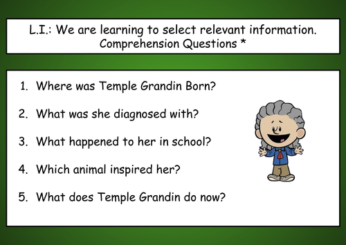 The Girl Who Thought in Pictures Activities | Teaching Resources