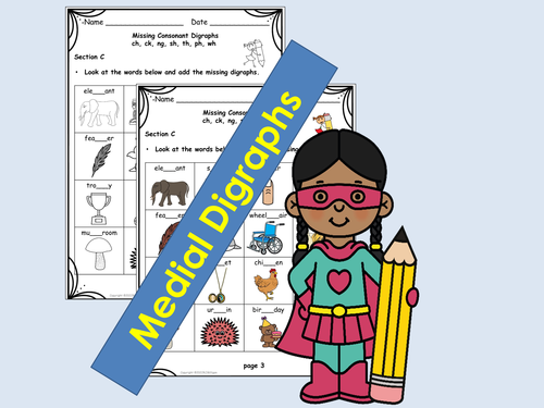 Consonant Digraphs Worksheets and Reading Comprehension | Teaching ...