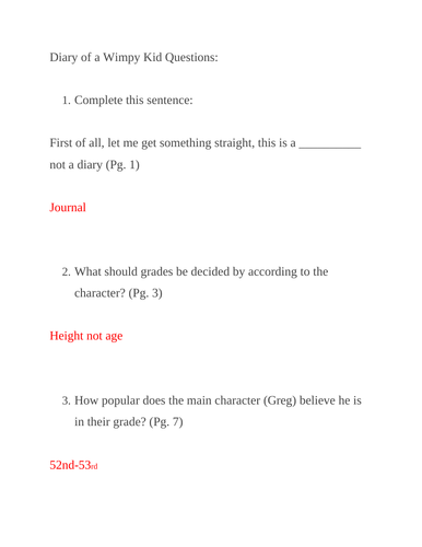 Reading Comprehension- Diary of an Awesome Friendly Kid | Teaching ...