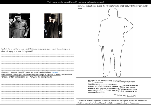 A Level: Churchill as Prime Minister | Teaching Resources