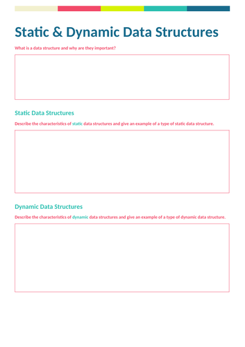 Static & Dynamic Data Structures - Scaffold and Answers | Teaching ... Static & Dynamic Data Structures - Scaffold and Answers | Teaching ...