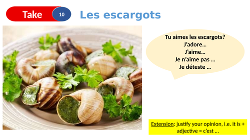 Starter French food opinions (42 slides) | Teaching Resources