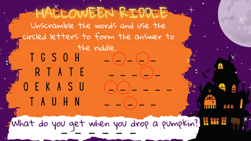 Halloween Starters | Teaching Resources