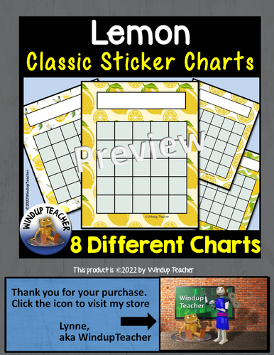 Lemon Classic Sticker Charts | Teaching Resources