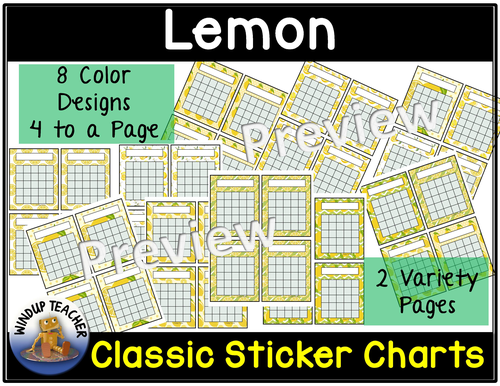 Lemon Classic Sticker Charts | Teaching Resources