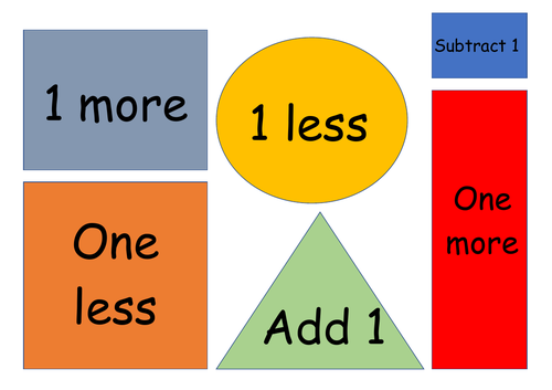 One more one less game | Teaching Resources