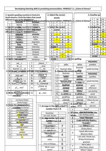 Viva 1, module 1.1: listening, reading, writing | Teaching Resources