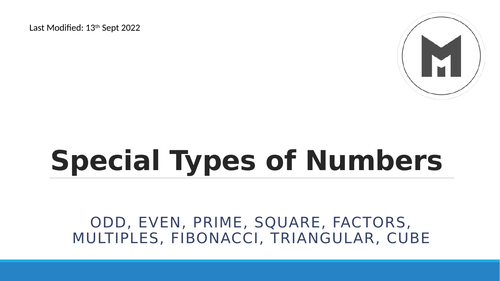 Maths Special Numbers (MM) | Teaching Resources