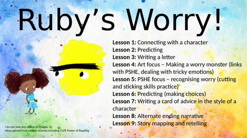 Ruby's Worry mini unit (Year 1) | Teaching Resources