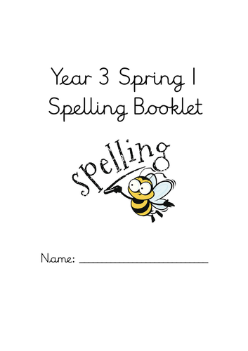 Year 3 Spelling Booklet Spring 1 PRINTABLE | Teaching Resources