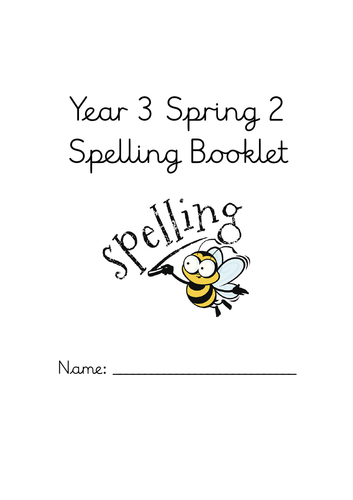 Year 3 Spelling Booklet Spring 2 PRINTABLE | Teaching Resources