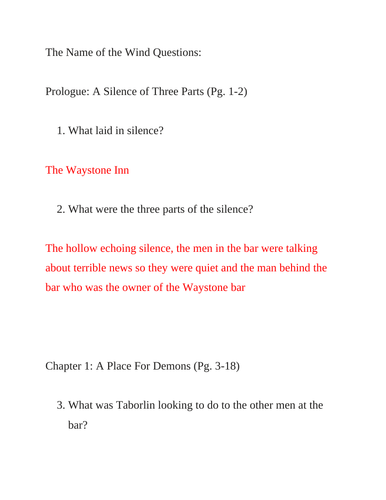 Reading Comp- The Kingkiller Chronicles #1- The Name Of The Wind ...