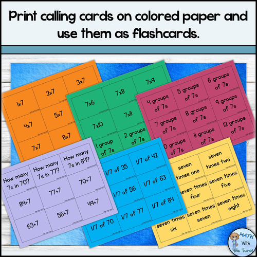 Multiplication and Division Fact Fluency Mini Bingo | 7 Facts ...