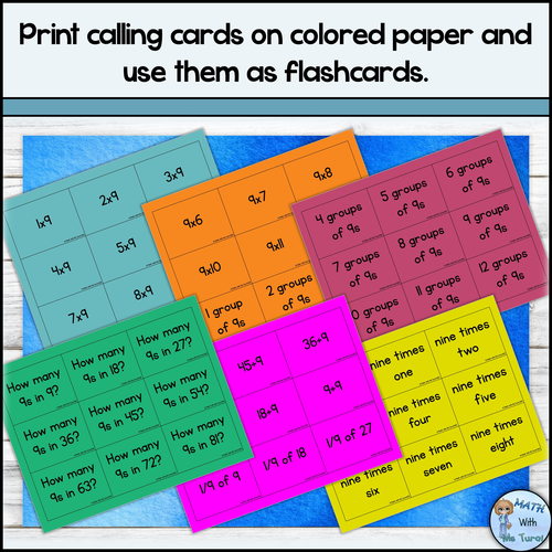 Multiplication and Division Fact Fluency Mini Bingo | 9 Facts ...