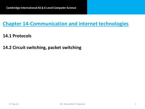 AS/A level - Year 12/13- Chapter 14 - Communication and internet ...