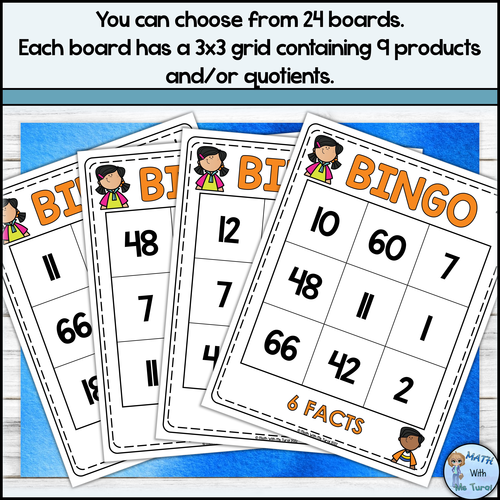 Multiplication and Division Fact Fluency Mini Bingo | 6 Facts ...