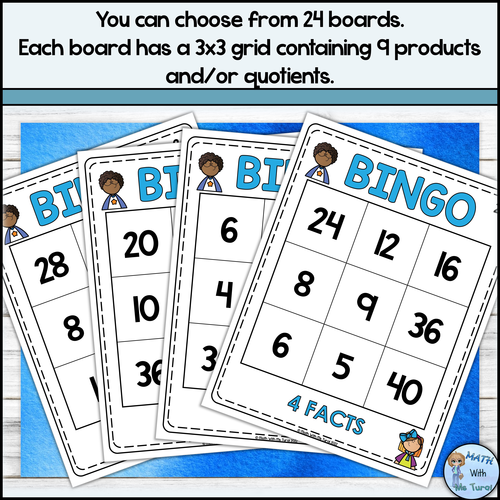 Multiplication and Division Fact Fluency Mini Bingo | 4 Facts ...