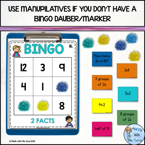 Multiplication and Division Fact Fluency Mini Bingo | 2 Facts ...