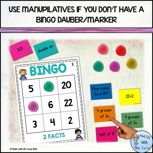 Multiplication and Division Fact Fluency Mini Bingo | 2 Facts ...