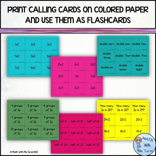 Multiplication and Division Fact Fluency Mini Bingo | 2 Facts ...