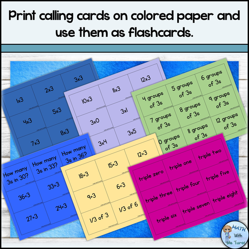 Multiplication and Division Fact Fluency Mini Bingo | 3 Facts ...