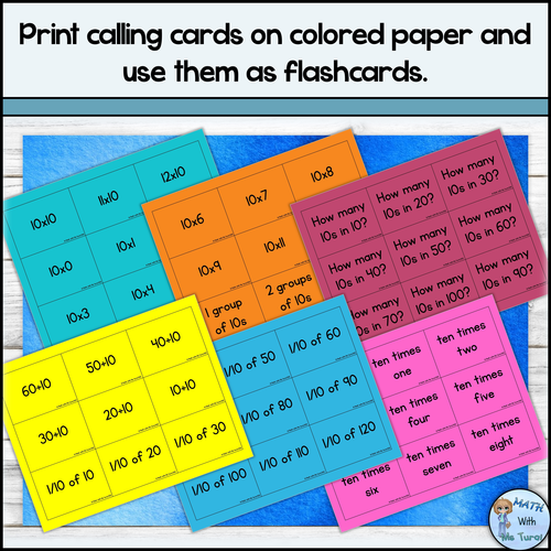 Multiplication and Division Fact Fluency Mini Bingo | 10 Facts ...