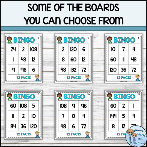 Multiplication and Division Fact Fluency Mini Bingo | 12 Facts ...