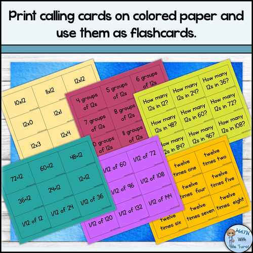 Multiplication and Division Fact Fluency Mini Bingo | 12 Facts ...