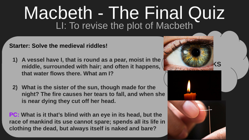 The Ultimate Macbeth Quiz (KS4-High Ability) | Teaching Resources