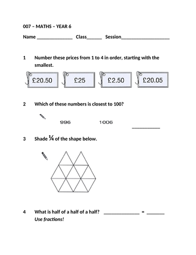KS2 - SATS - YEAR 6 - MATHS REASONING - SET 2 | Teaching Resources