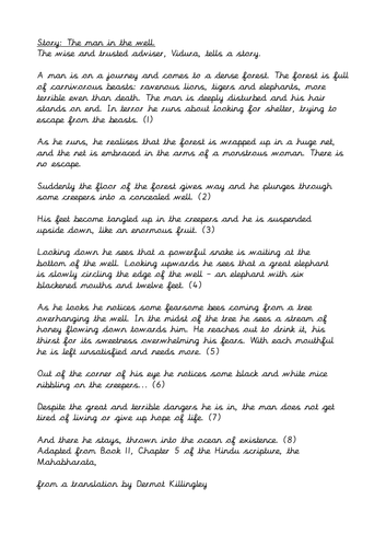 L2 The Story of the man in the well (Upper KS2) | Teaching Resources