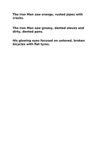 The Iron Man Year 3 and 4 SPAG and Writing Planning and Resources ...