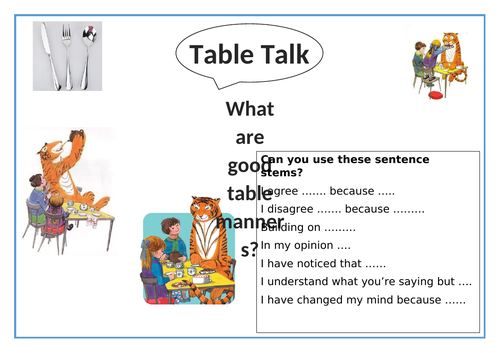 Oracy - Table talk discussion topics | Teaching Resources