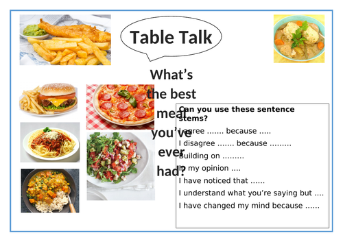 Oracy - Table talk discussion topics | Teaching Resources