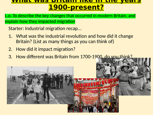 What was Britain like in the years 1900-present? | Teaching Resources