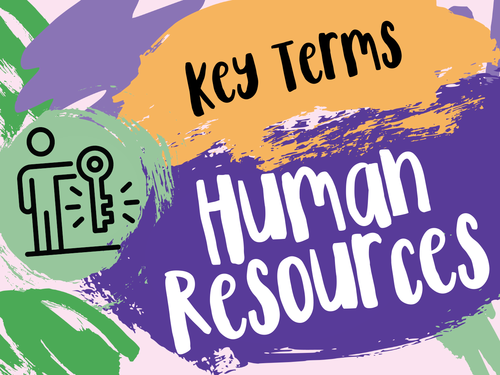 47 Human Resources HR Key Terms Posters | Teaching Resources