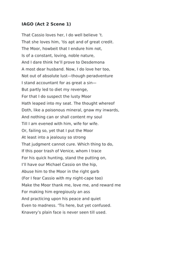 Othello - William Shakespeare | Teaching Resources