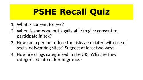 Alcohol and Drugs - PSHE lesson | Teaching Resources