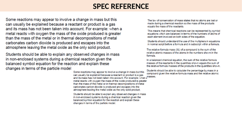 RFM, mass changes and percentage mass | Teaching Resources
