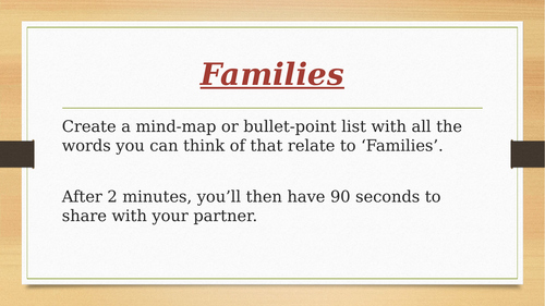 Families - PSHE | Teaching Resources