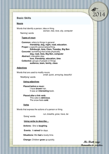 English Self Help Sheets. | Teaching Resources