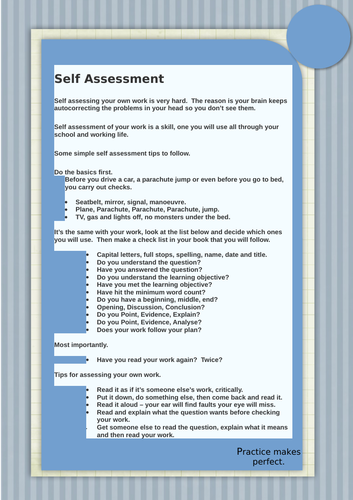 English Self Help Sheets. | Teaching Resources