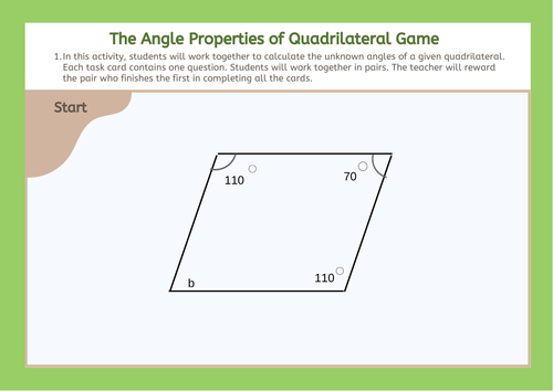 The Angle Properties of Quadrilaterals Game | Teaching Resources