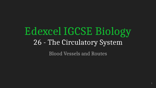 Edexcel IGCSE Biology Lesson 26 - The Circulatory System | Teaching ...